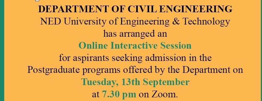 Home 1 | Department of Civil Engineering - NED University